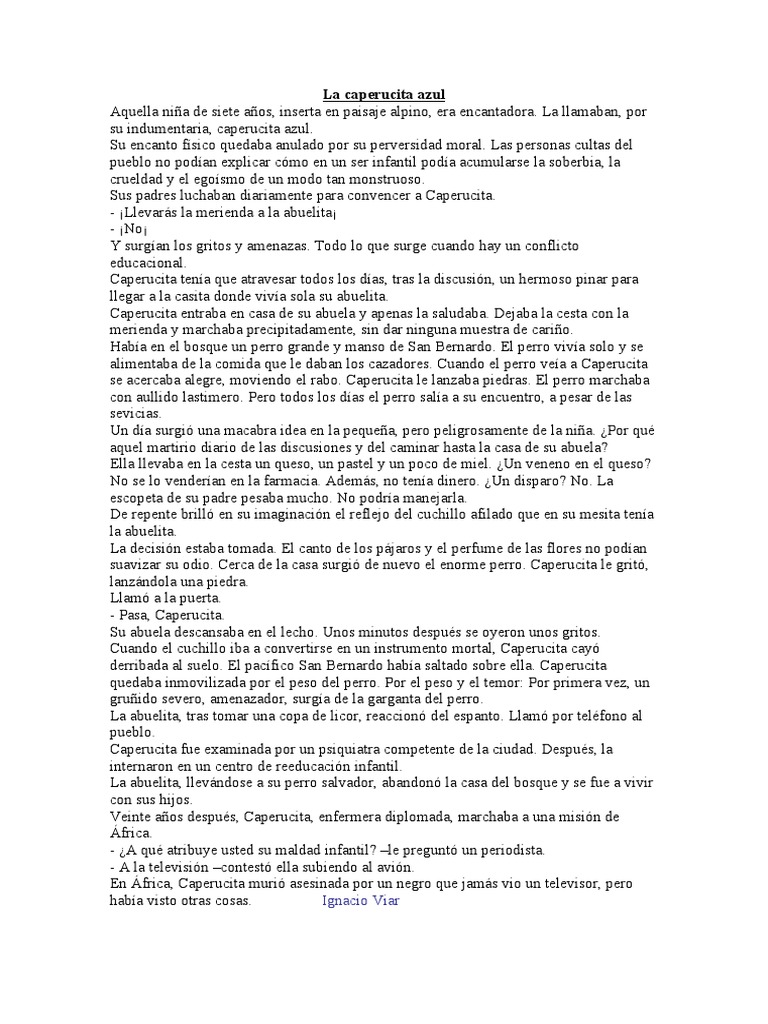 La Caperucita Azul | PDF | María, madre de Jesús