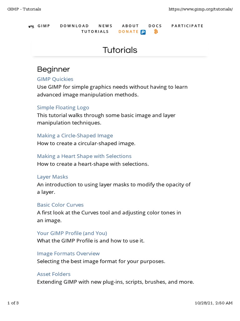 Gimp Tutorials | PDF | Software Development | Software