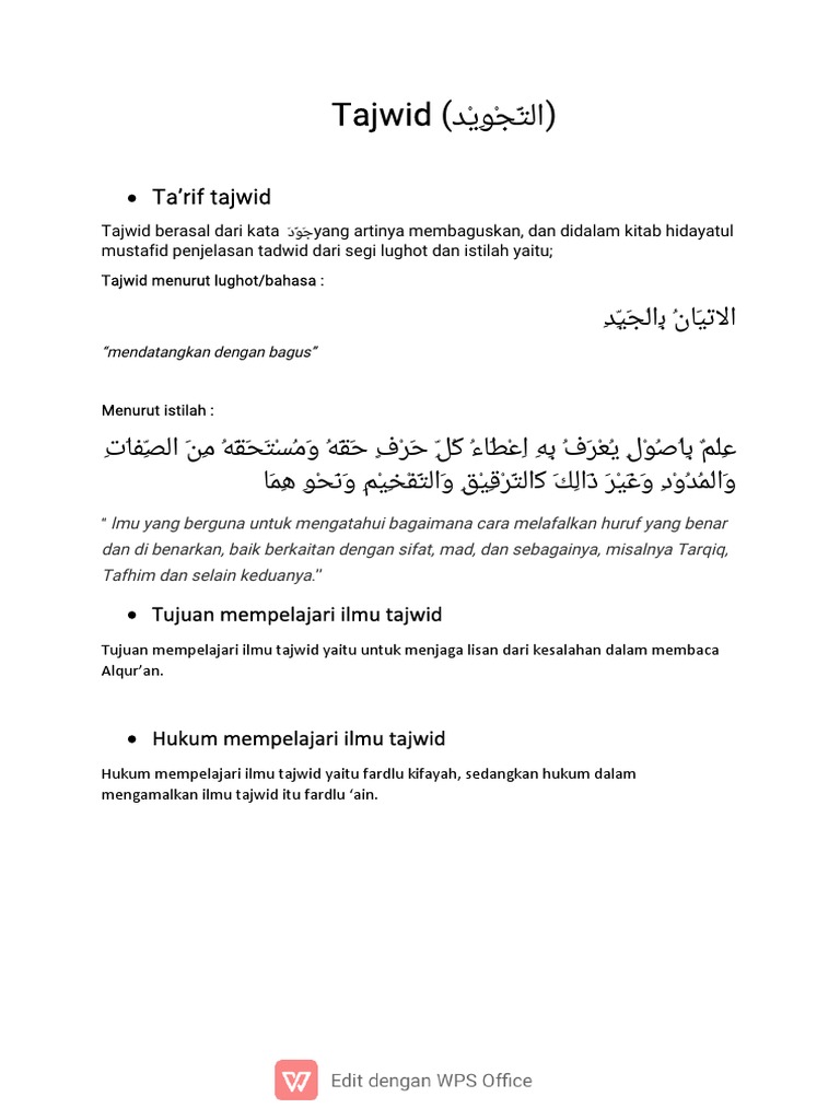 Tajwid | PDF