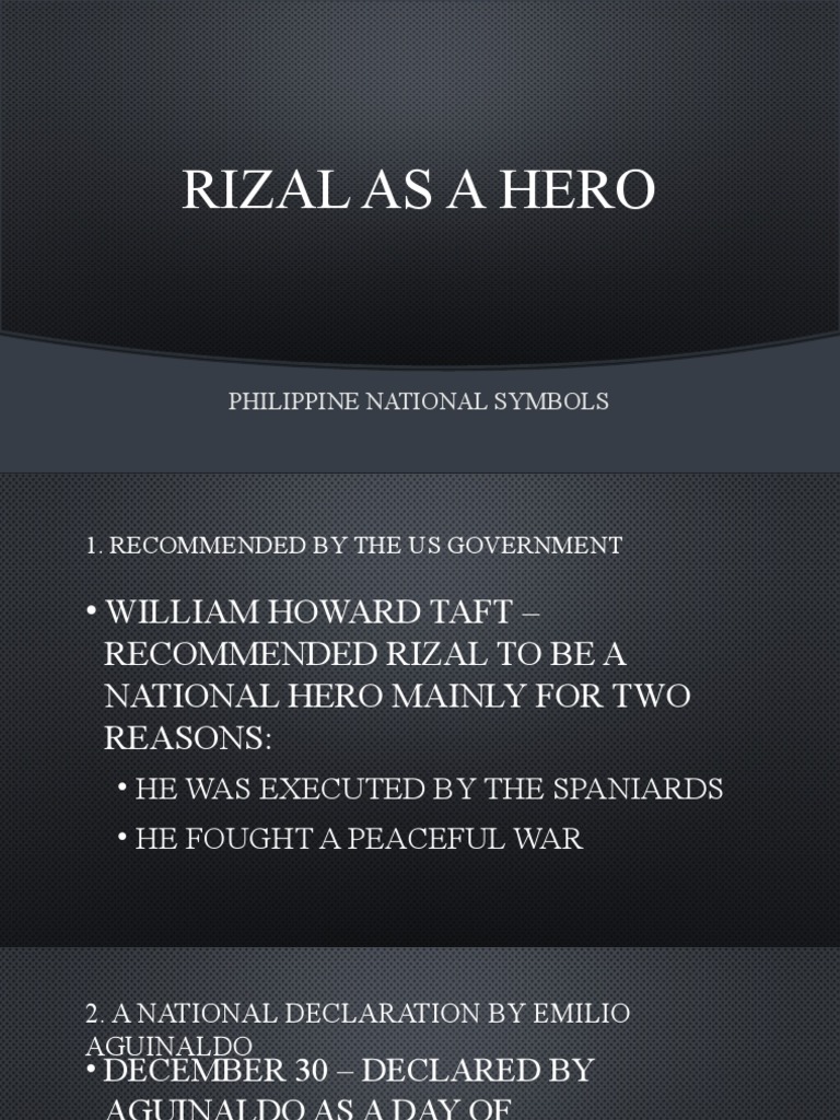 Rizal As A Hero: Philippine National Symbols | PDF | Philippines