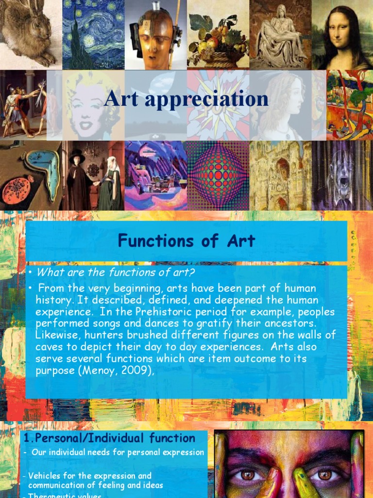 Art Appreciation Report | PDF | Representation (Arts) | Integrity