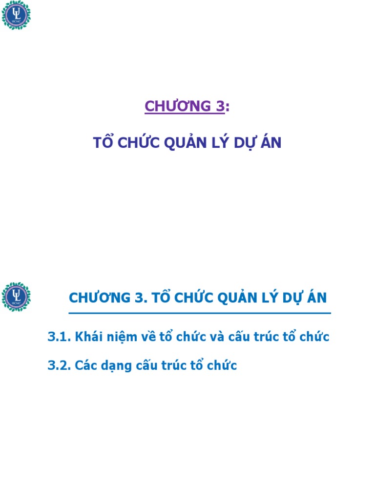 (SLIDE - QTDA) - Chương 3. Tổ chức Quản lý dự án | PDF