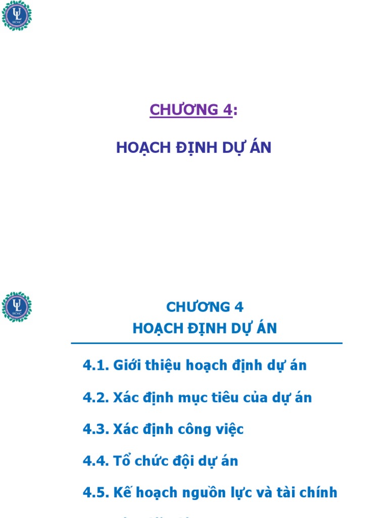 (SLIDE - QTDA) - Chương 4. Hoạch định dự án | PDF