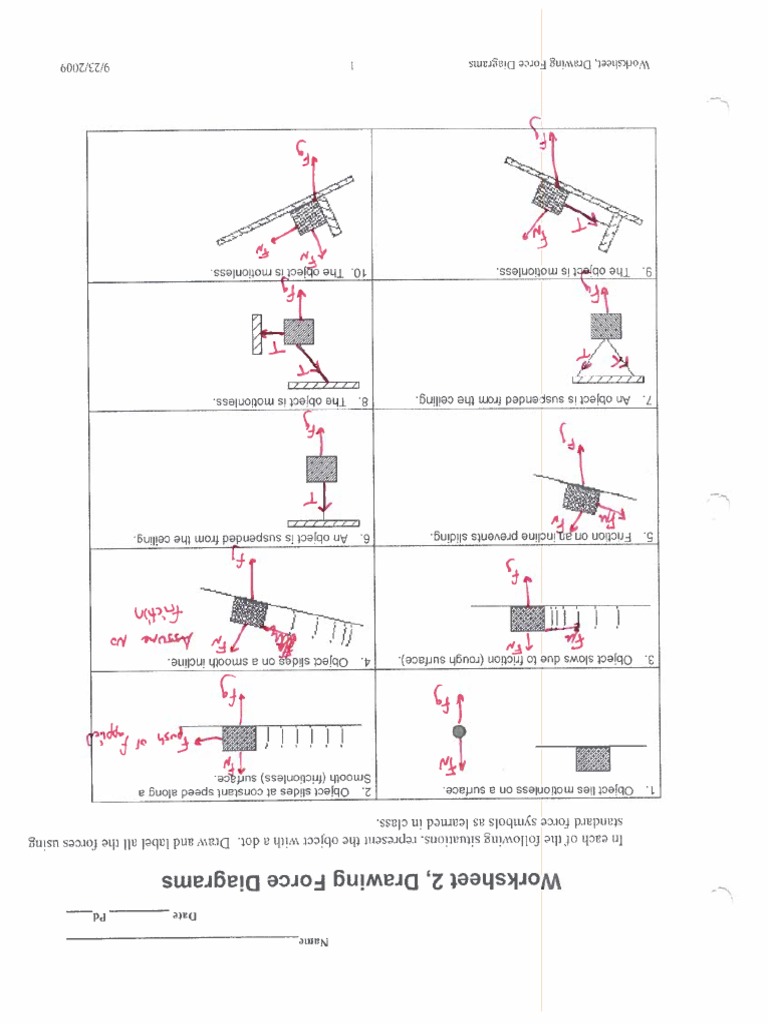 Free Body Diagrams Worksheet Answer Key Free Body Diagrams ...Basics