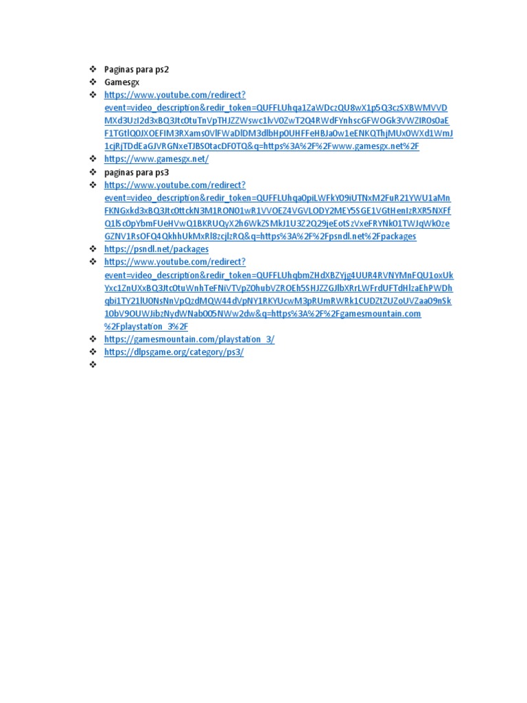 Paginas para ps2 Gamesgx | PDF