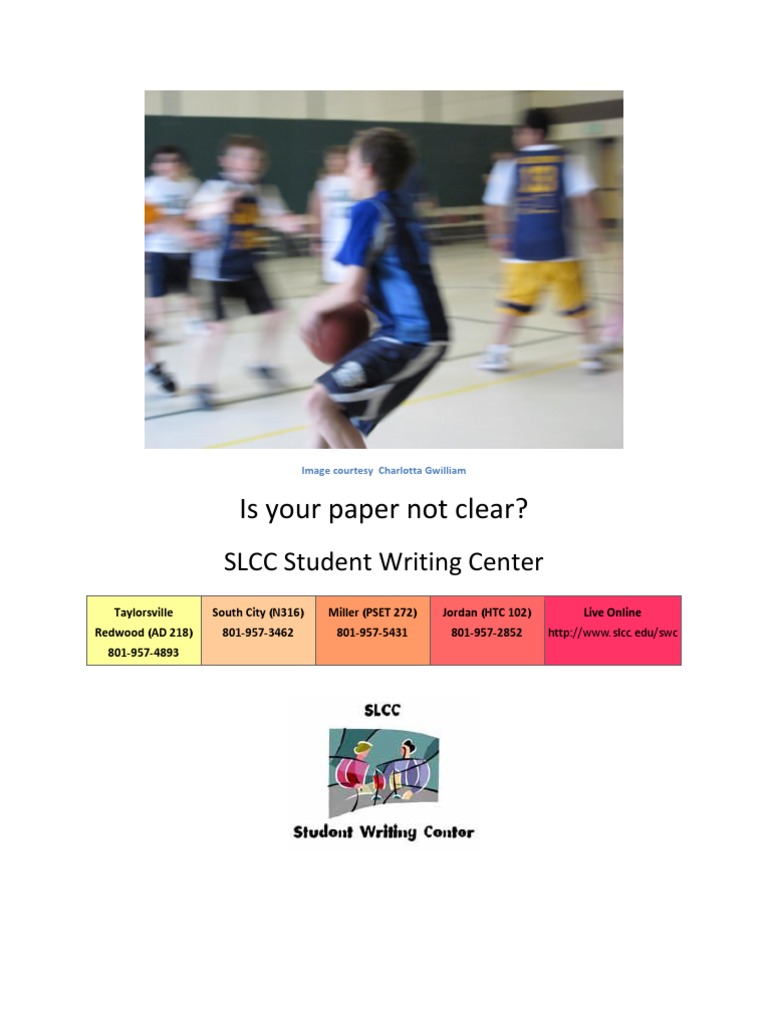 SLCC Writing Center Support Services | PDF