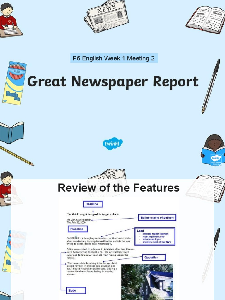 Newspaper Report Worksheet | PDF | News | Communication
