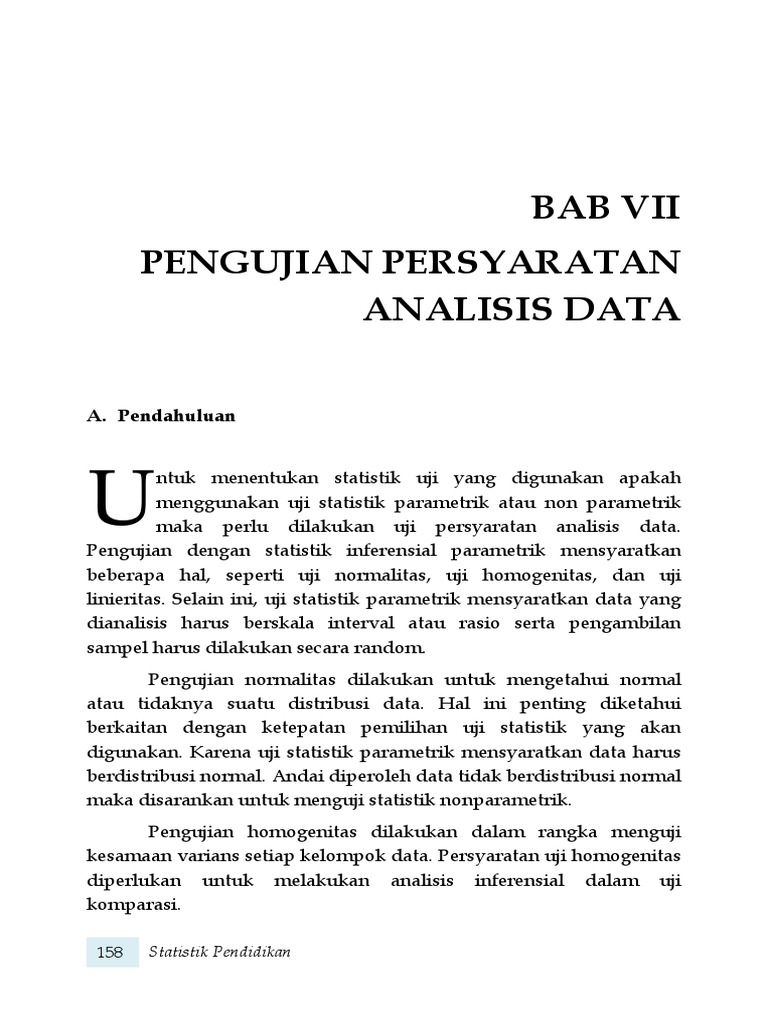 Uji Normalitas Data dalam Statistik | PDF