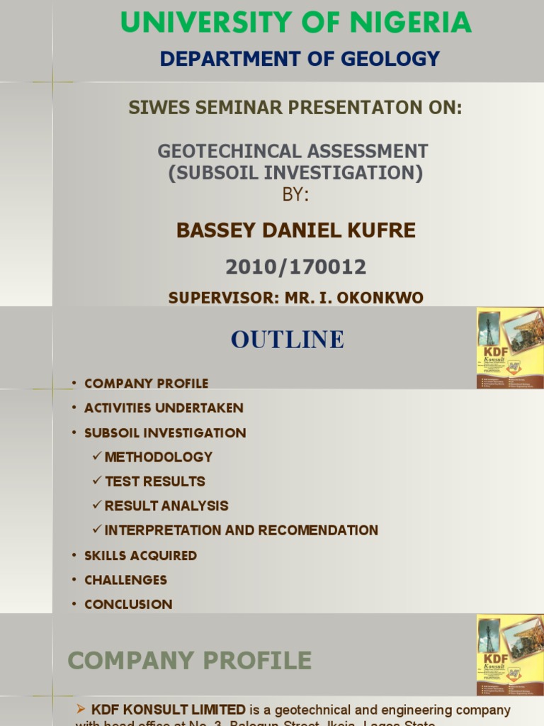 SIWES Presentation | PDF | Geotechnical Engineering | Solid Mechanics