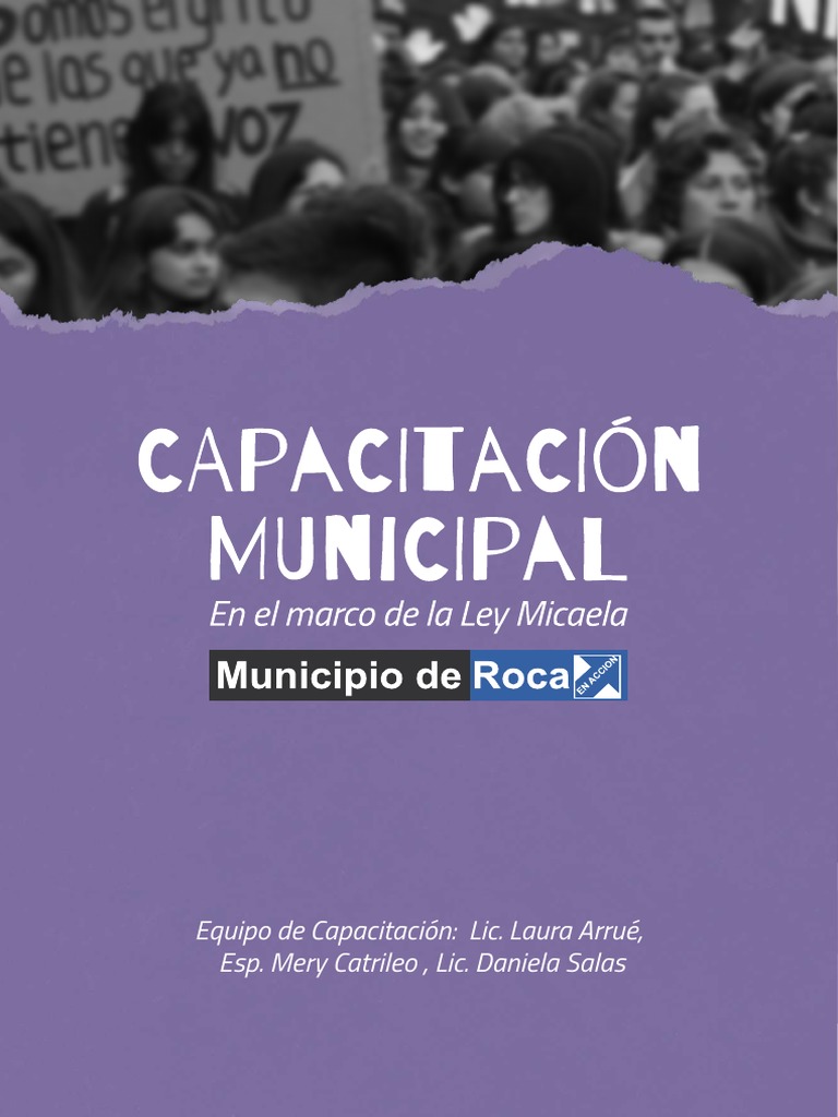 Cuadernillo - Capacitación Municipal en El Marco de La Ley Micaela | PDF | La violencia contra ...