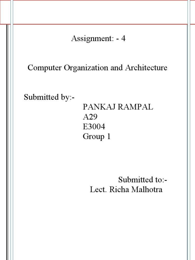 Assignment: - 4 | PDF | Parallel Computing | Central Processing Unit