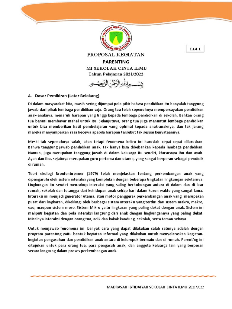 Proposal Parenting 21 | PDF