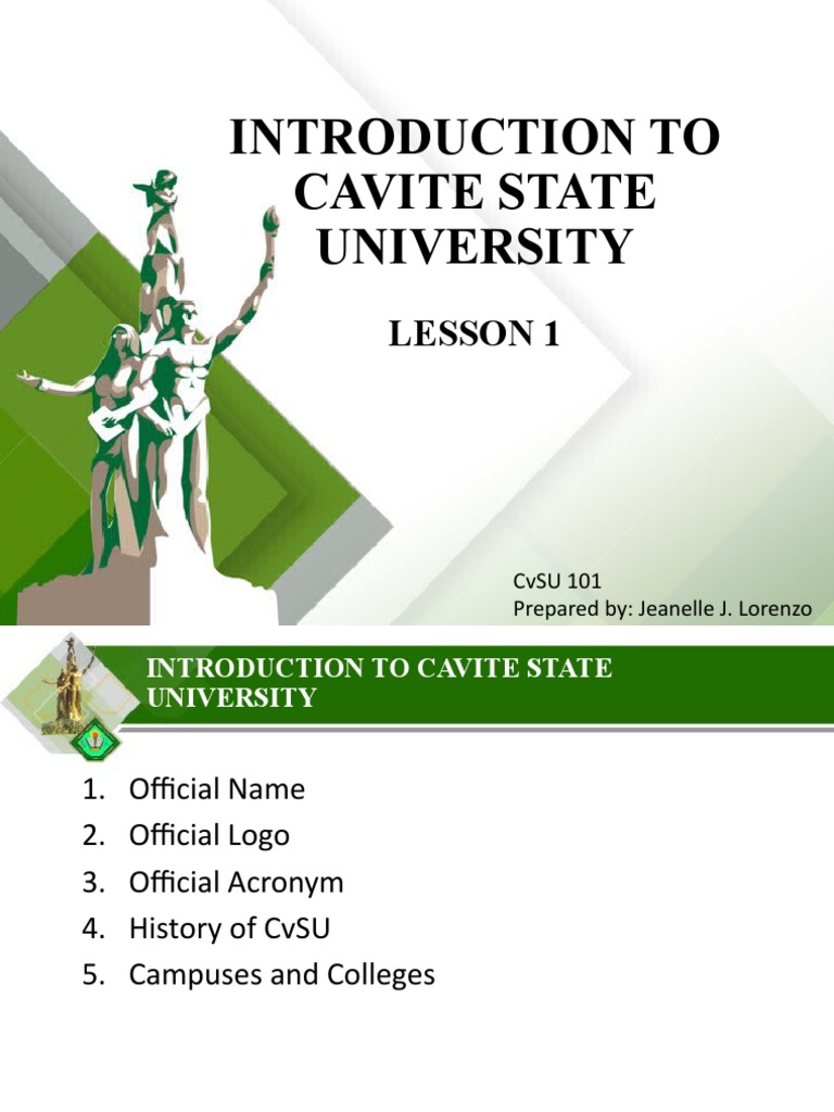Introduction to Cavite State University | PDF