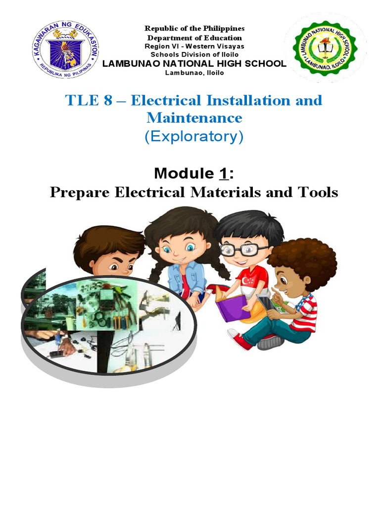 TLE 8: Electrical Tools & Materials Module | PDF | Wire | Electrical ...