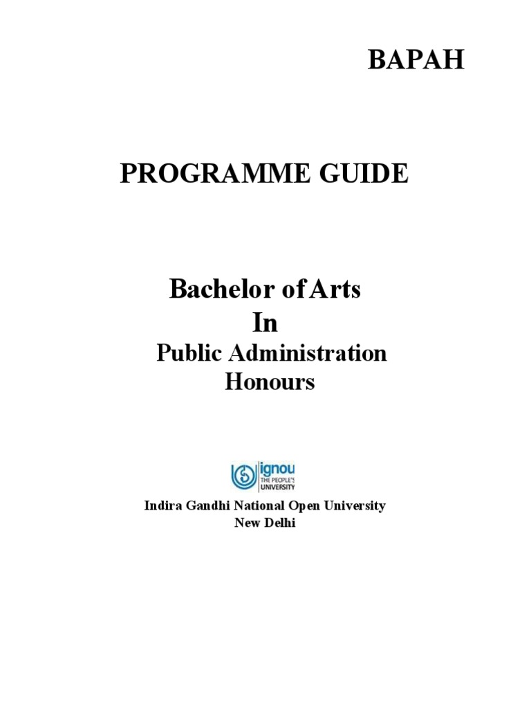 Bapah: Public Administration Honours | PDF