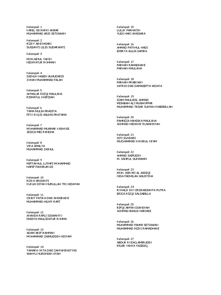 Kelompok Mavek | PDF