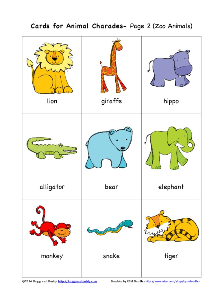 Animal Charades 2 | PDF