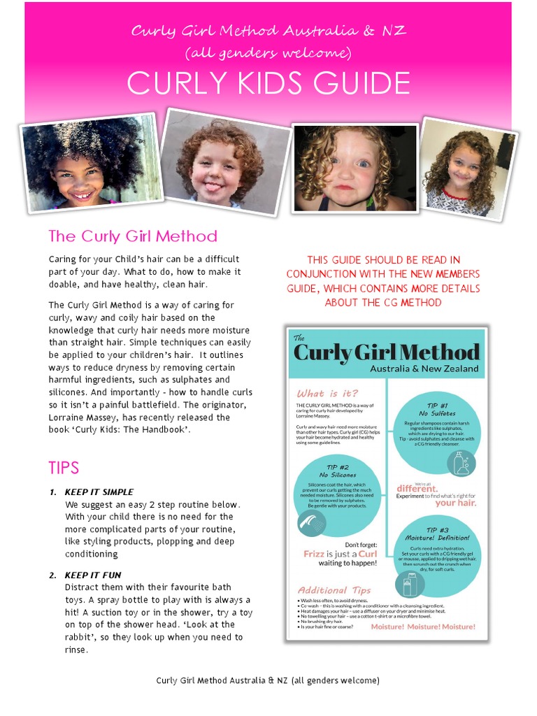 Curly Girl Method for Kids Guide | PDF | Human Appearance ...