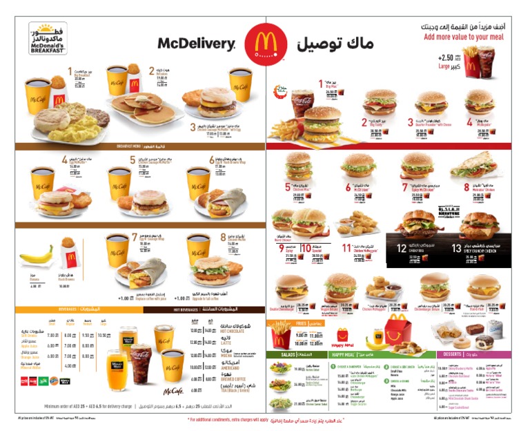 Mcdelivery Menu 971 | PDF | Meal | Doughnut