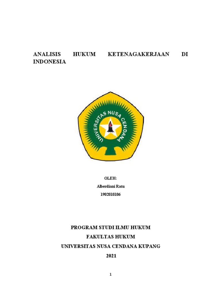 Makalah Hukum Ketenagakerjaan Pdf 