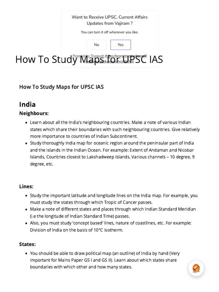 How To Study Maps For UPSC IAS India PDF River Map