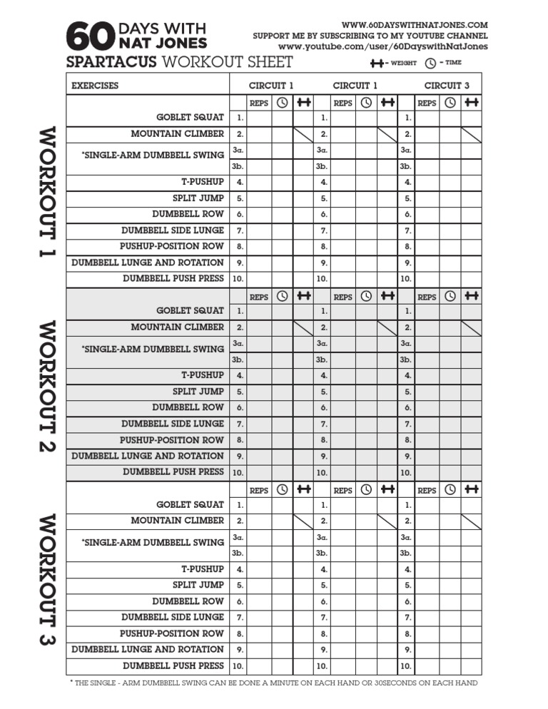 Spartacus Workout | PDF | Physical Exercise | Recreation
