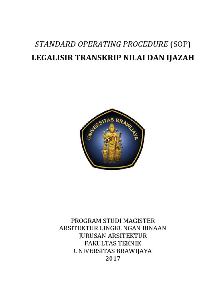 SOP Legalisir Ijazah & Transkrip UB | PDF | Seni