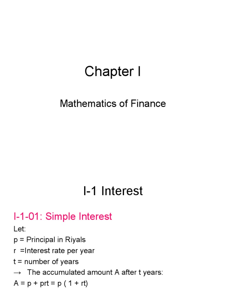Introduction To Financial Mathematics | PDF | Present Value | Interest