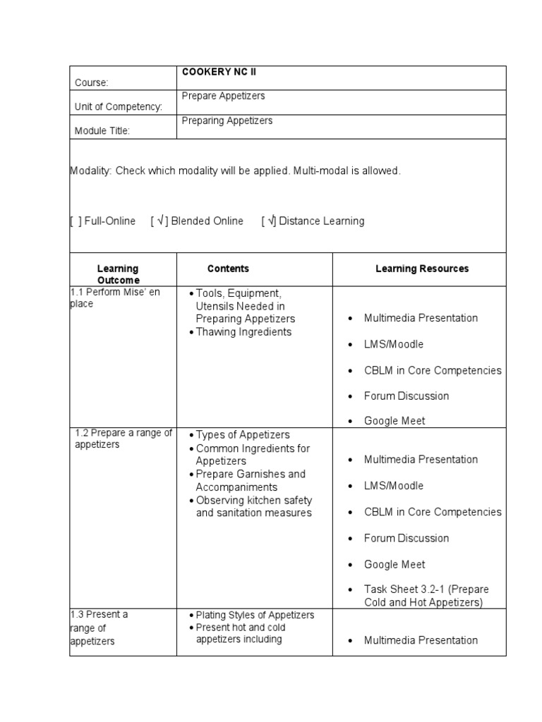 Appetizer Training Plan | PDF | Computers