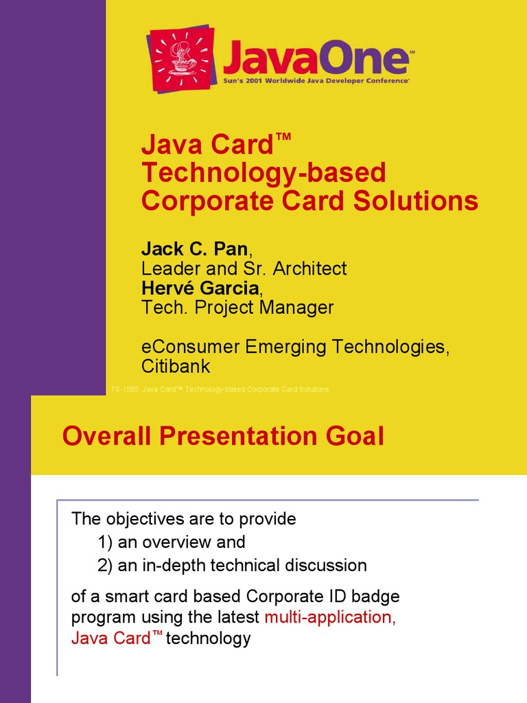 Java Card Technology-Based Corporate Card Solutions: Jack C. Pan, Hervé Garcia | PDF | Smart ...