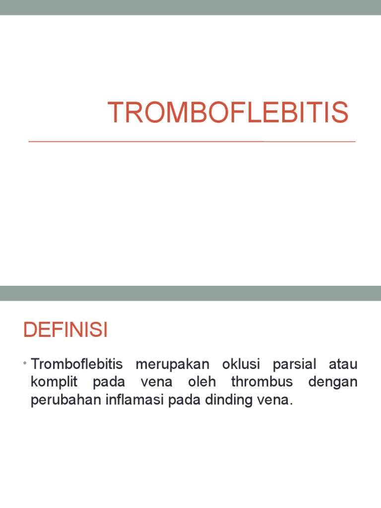 TROMBOFLEBITIS | PDF