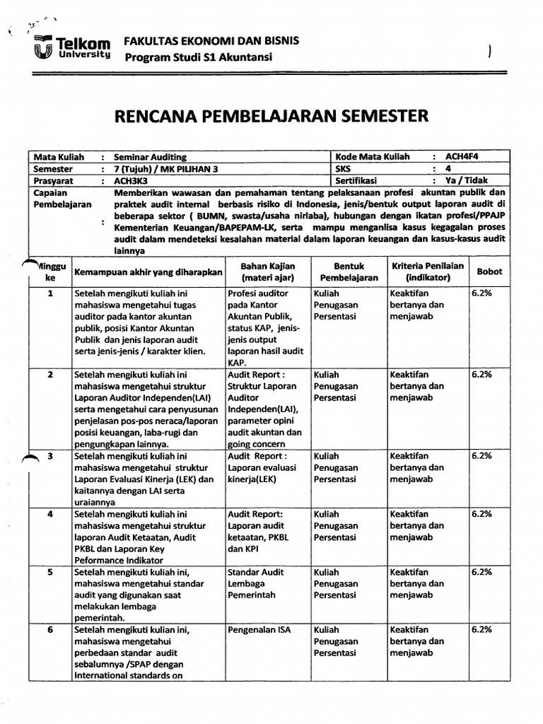 RPS Seminar Auditing | PDF