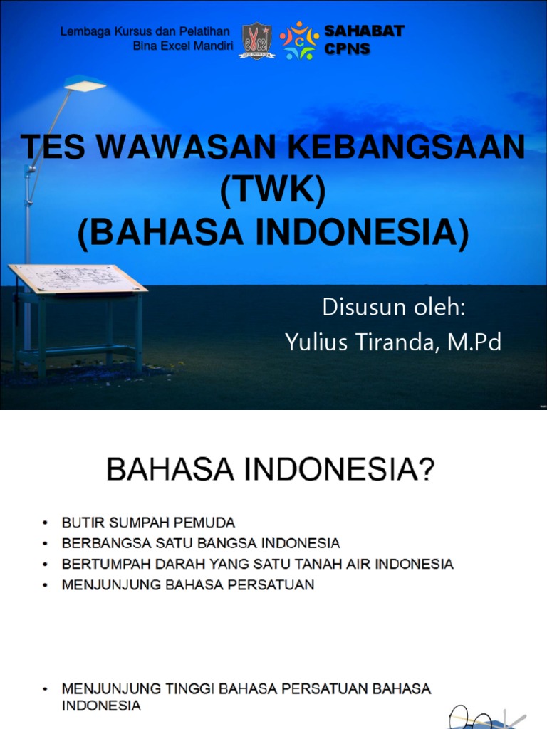 Materi TWK Bahasa Indonesia 1 | PDF