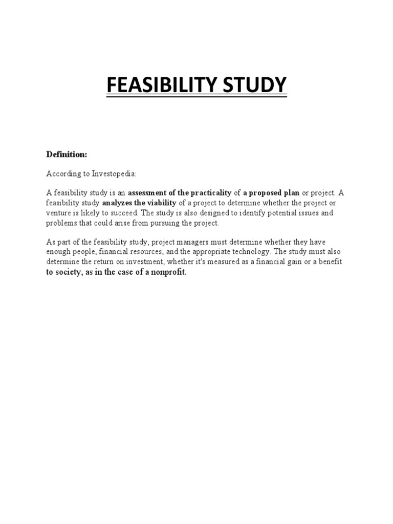 Feasibility Study | PDF | Feasibility Study | Internal Rate Of Return