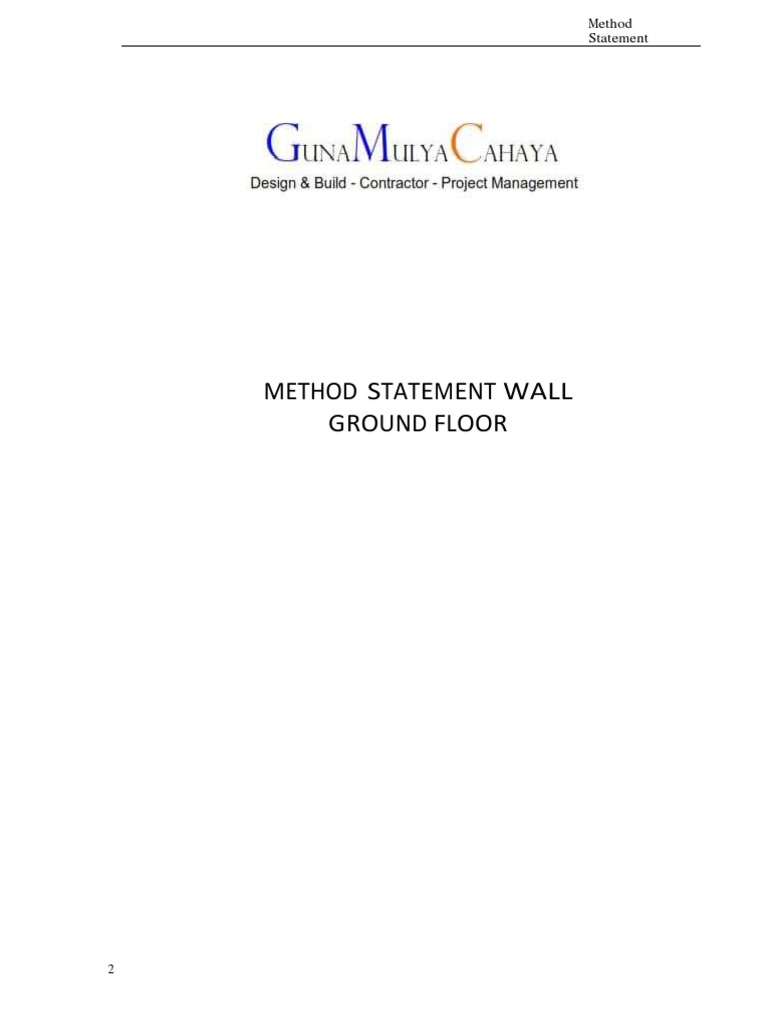 Ground Floor Slab Method Statement | PDF | Concrete | Building Materials