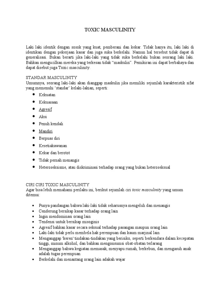 Toxic Masculinity | PDF