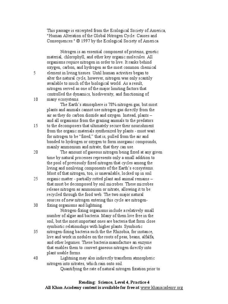 Science, Level 4, Practice 4 | PDF | Ecosystem | Fertilizer