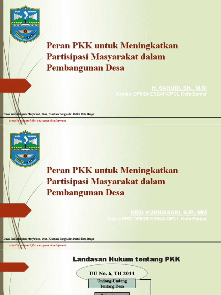 Materi Peran PKK Dalam Pembangunan Desa | PDF