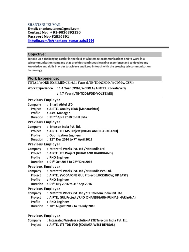Shantanu Kumar | PDF | Lte (Telecommunication) | Computing