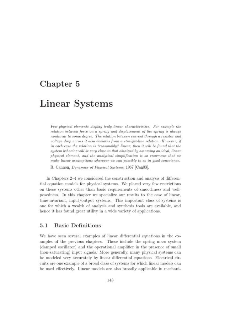 Linear Systems | PDF | Eigenvalues And Eigenvectors | Matrix (Mathematics)
