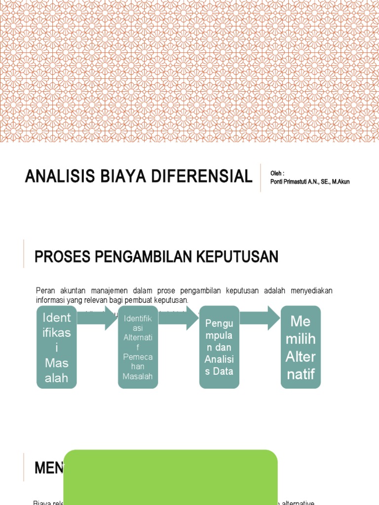 Bab 3, 4 Analisis Biaya Diferensial | PDF | Teknologi & Rekayasa