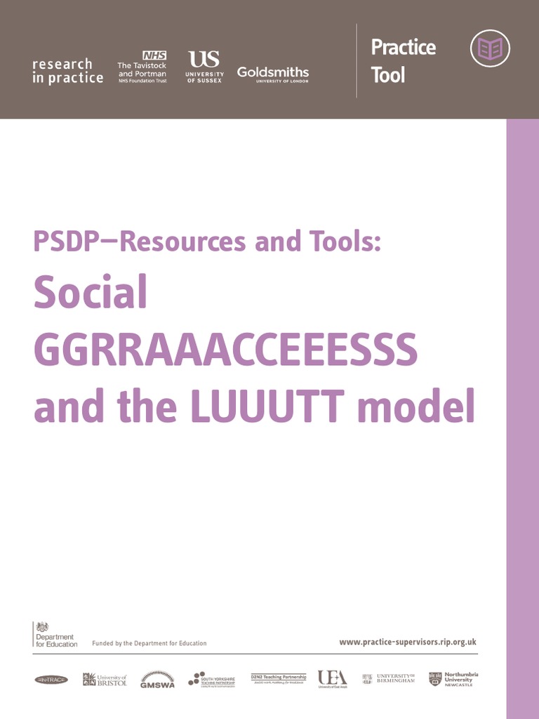 Social Ggrraaacceeesss and The Luuutt Model | PDF | Psychotherapy ...