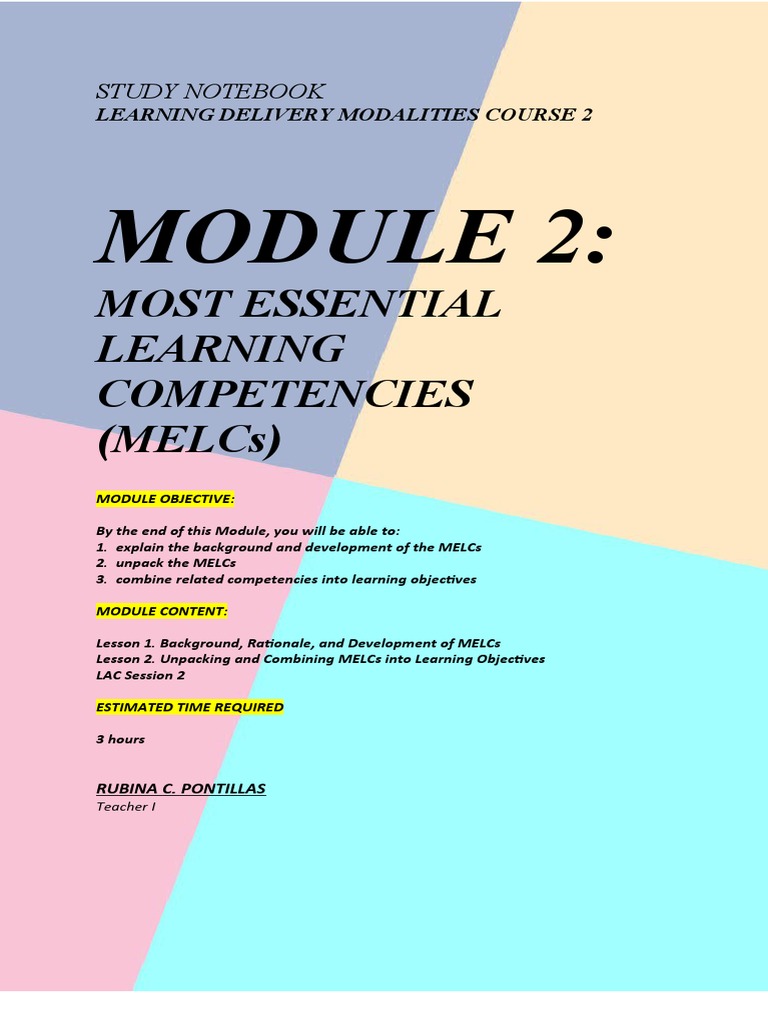 Module 2 Study Notebook | PDF | Curriculum | Learning