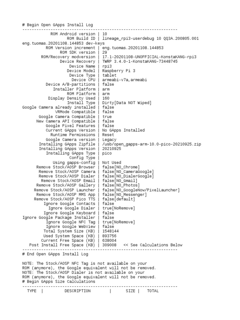 Open Gapps Log | PDF | Android (Operating System) | Computer Architecture