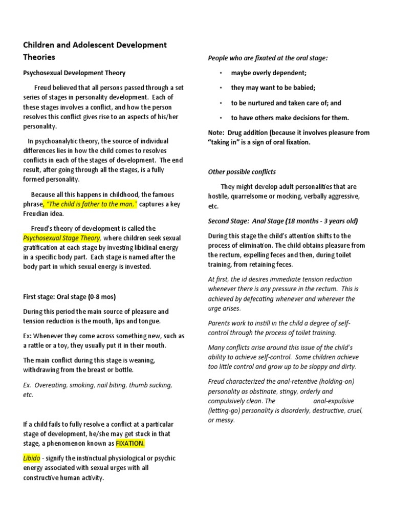 Children and Adolescent Developmental Theory | PDF | Cognition ...