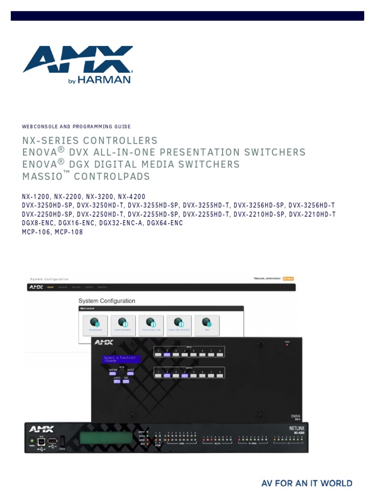 NX Series - Webconsole ProgrammingGuide | PDF | Ac Power Plugs And Sockets | Ip Address