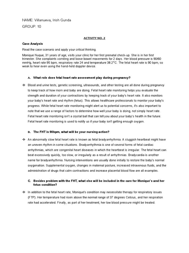 Activity No. 2 - Case Study - Ncp-Villanueva | PDF | Constipation | Heart