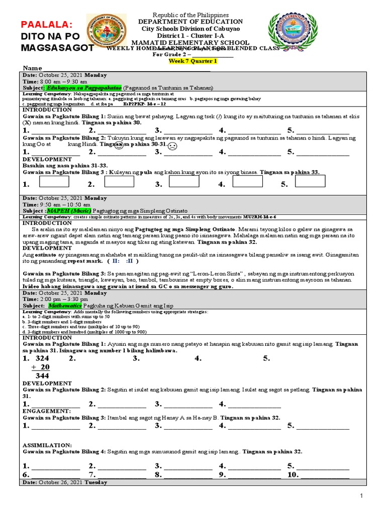 WHLP q1 Week 7 Blended | PDF