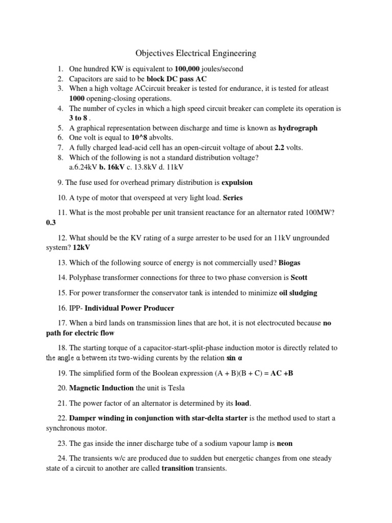 Key Concepts in Electrical Engineering | PDF | Electric Motor | Transformer