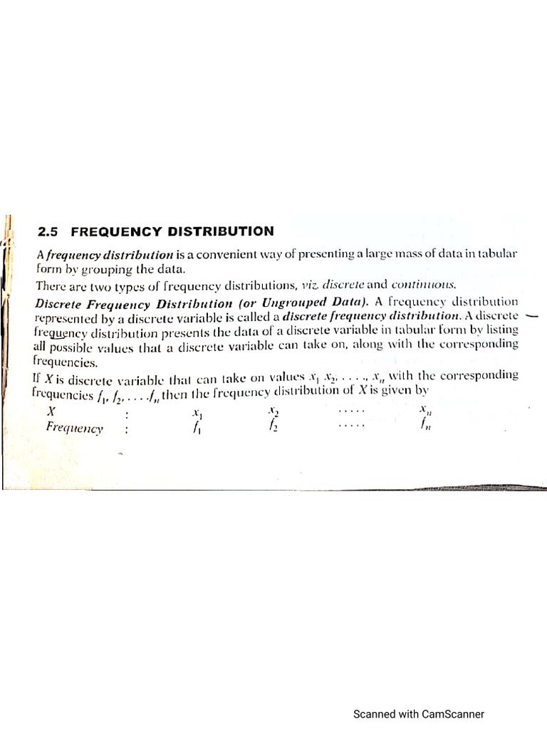 Unit 2 Frequency Distribution | PDF